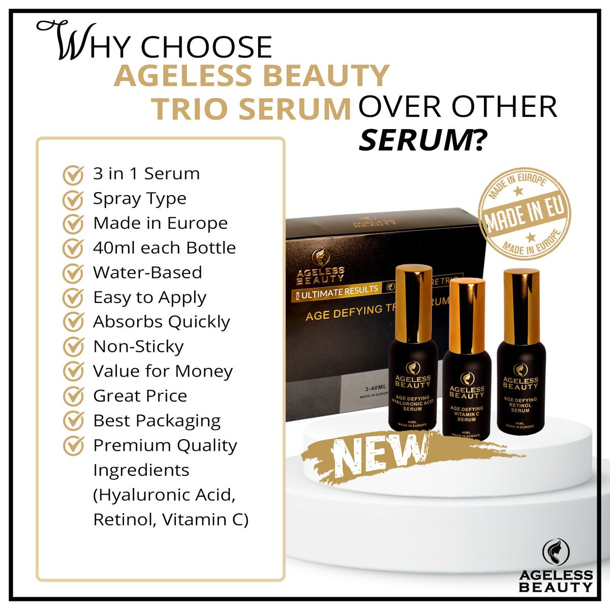 TRIO SERUM Age Defying | AGELESS BEAUTY